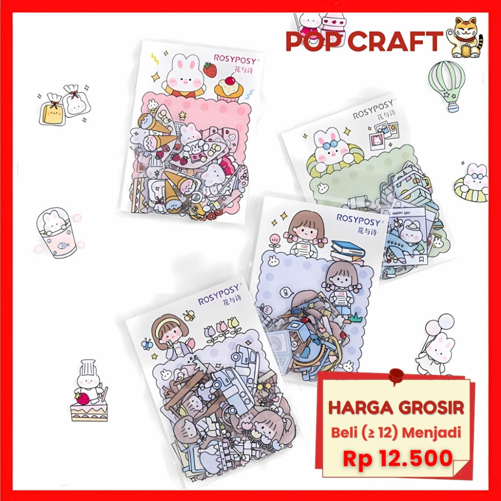 PC 1 Pack 40pcs Rosyposy Stickers Latest Rosyposy Sticker Pack Snack ...
