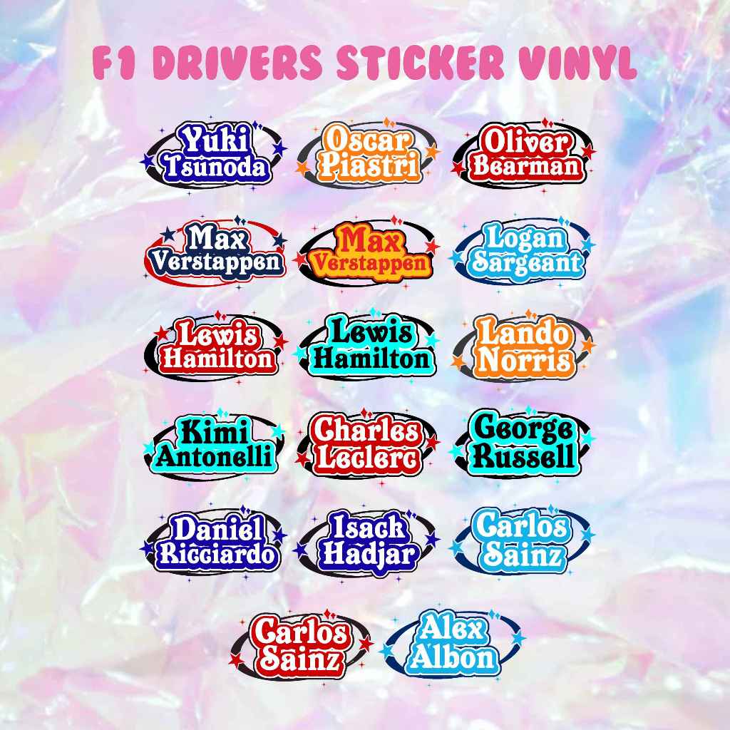[READY] F1 Drivers Name Sticker | Shopee Philippines