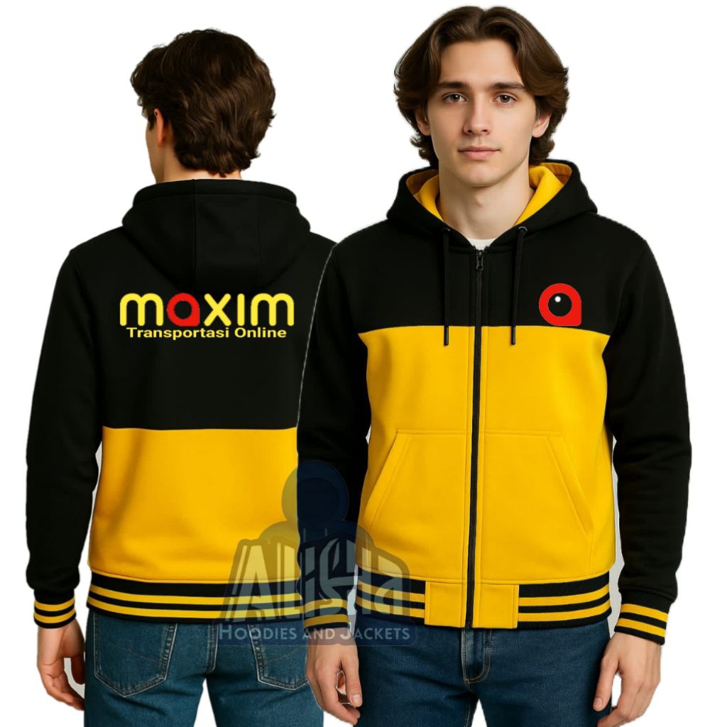 New Online Ojek screen printed zipper hoodie Maxim sweater/nline ...