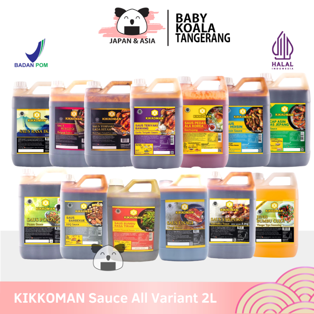 KIKKOMAN Sauce 2L Halal | Gochujang Shoyu Blackpepper Bulgogi Hoist ...