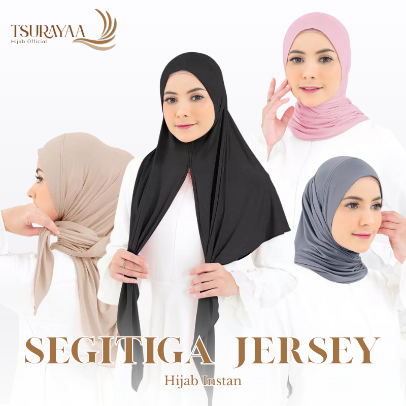 Super Jersey Instant Triangle - Premium Instant Triangle Hijab - Simple ...