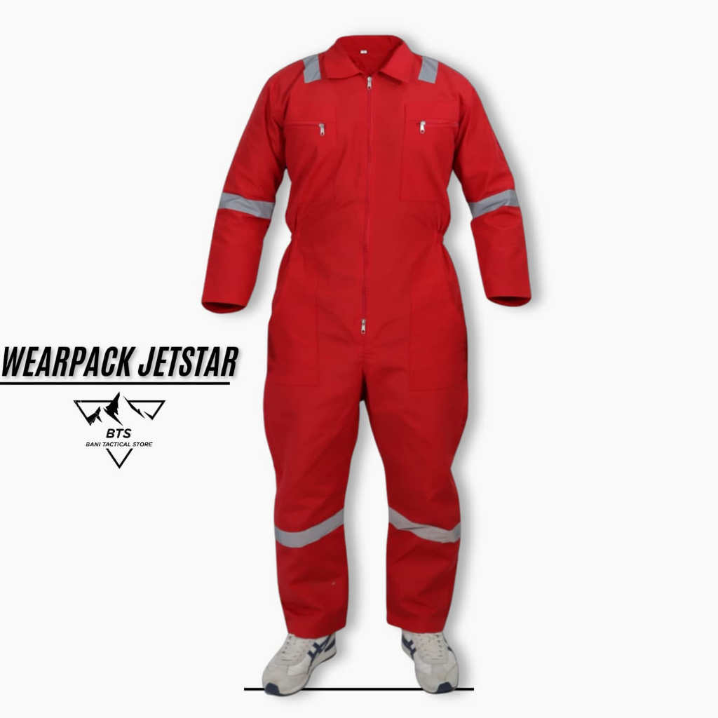 MERAH Werpack Safety Work | Workshop wearpack | Workshop clothes | Red ...