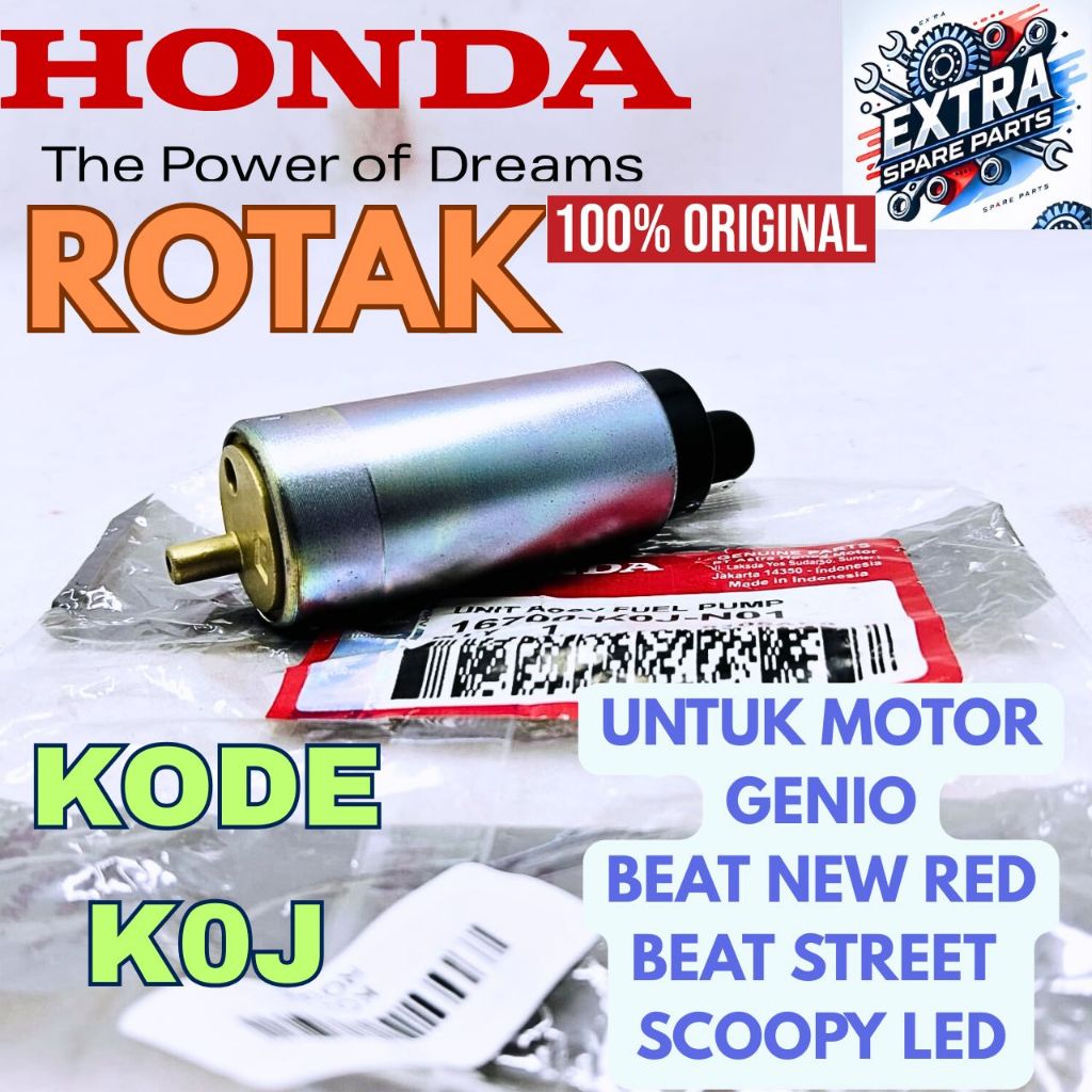 FUEL PUMP ROTAK KODE-KOJ ORIGINAL HONDA AHM GENIO BEAT LED BEAT STREET ...