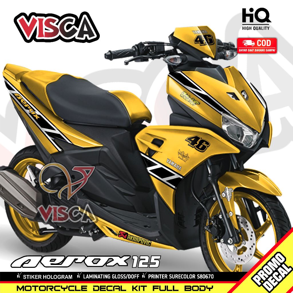 Aerox 125 Full Body Decal Aerox 125 Full Body Sticker Aerox 125 Full ...