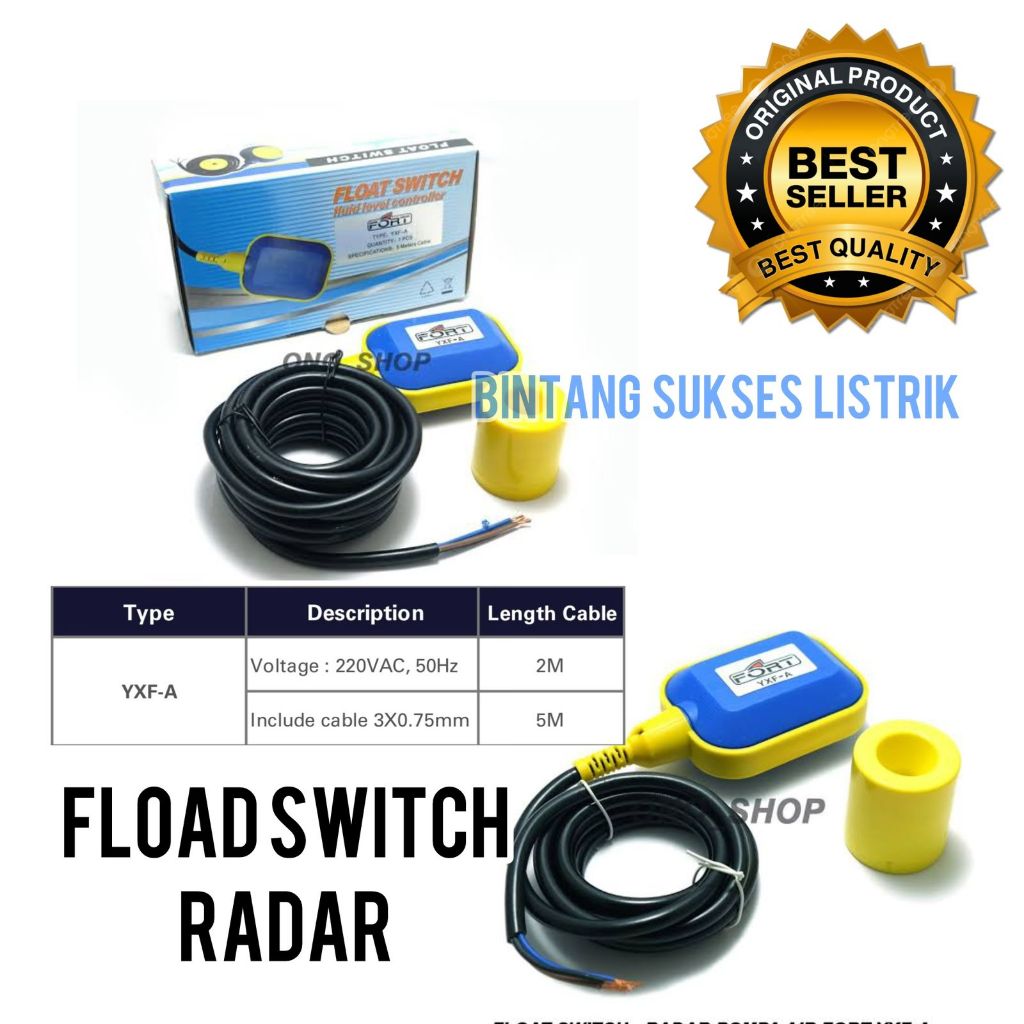 Float Switch Radar YXF-A 2M 5M / Fload Level Controller YXFA - 2 ...