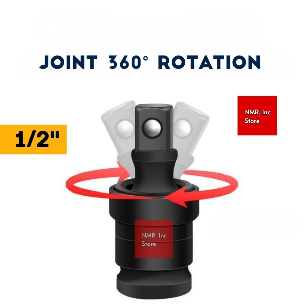 MATA Universal Joint 360 Rotation Drive 1/2", Shock Impact Lock Eye ...
