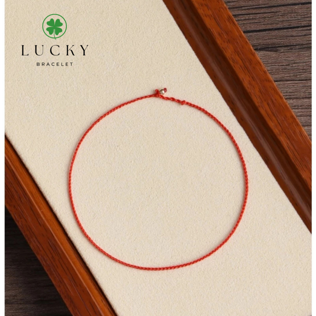 LUCKY BRACELET - 1MM THIN twist round GOLD 1 LAYER couple PREMIUM ...