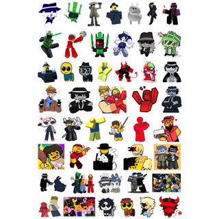 FORSAKEN ROBLOX STICKER Set of 30pcs NOOB STICKERS ELLIOT CHANCE ...