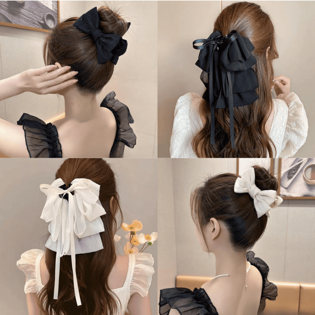 Korean Jedai Ribbon Hair Clip Large Ribbon Small Ribbon Elegant Small ...