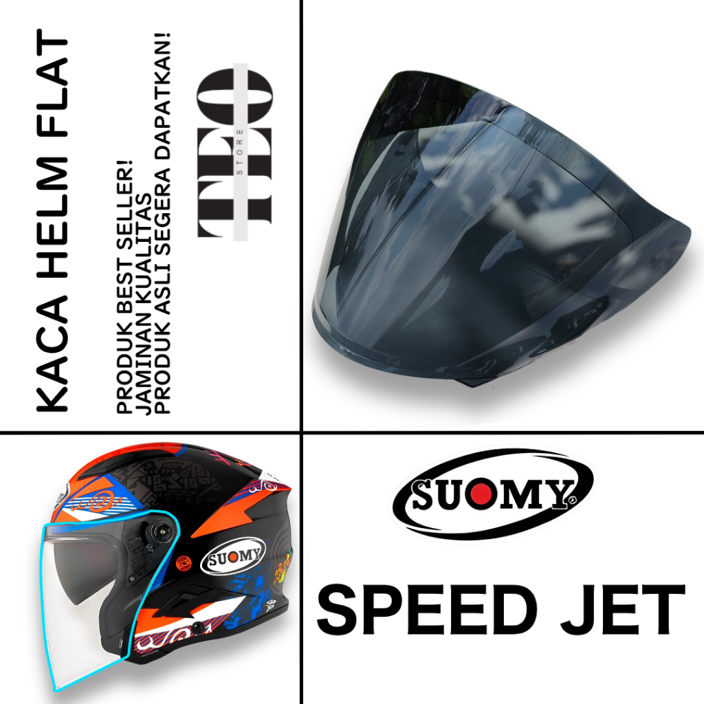 SUOMY SPEED JET Helmet Visor FLAT venom open flat by Three Maestro all ...