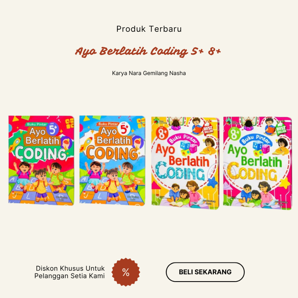 Smart Book Let's Practice Coding Koding for Children 5+ and 8+ - Nara Gemilang Nasha - Homeland ...