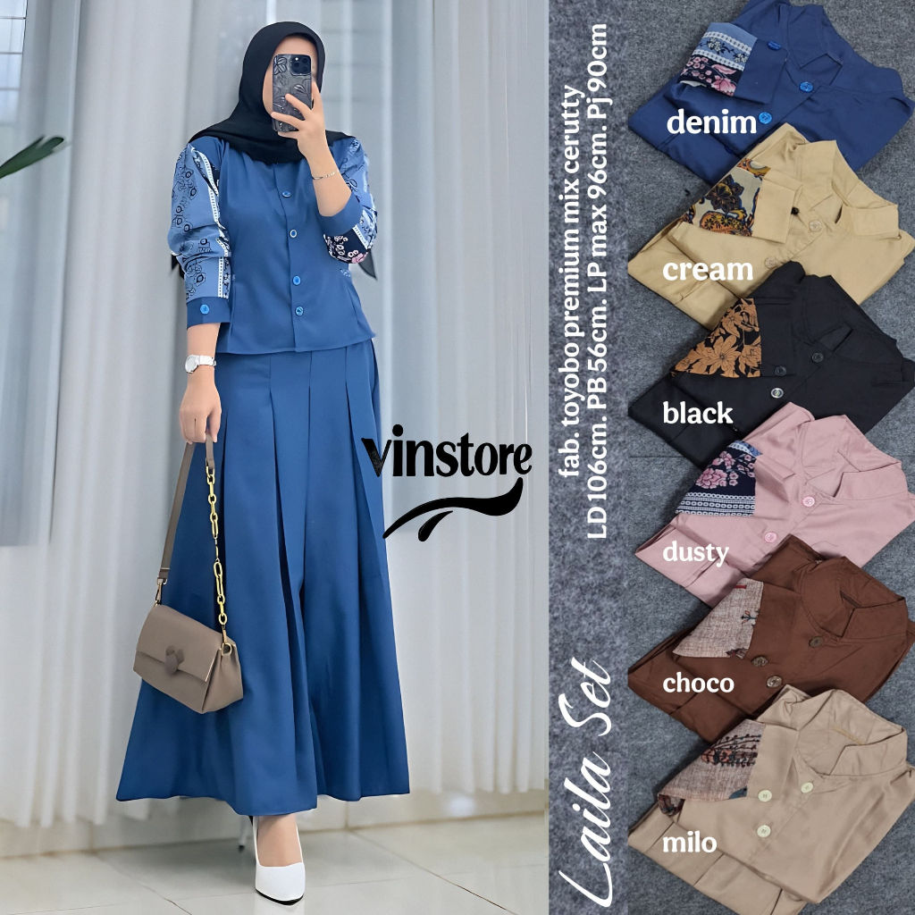 LAILA VINSTORE SET / WOMEN'S SET PREMIUM TAYOBO MATERIAL LD 106 | Shopee Philippines