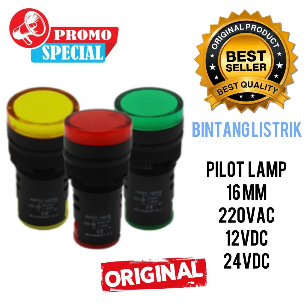 Pilot Lamp LED 16mm LPL16 24vdc LSW - WHOLESALE - HANDAL | Shopee ...