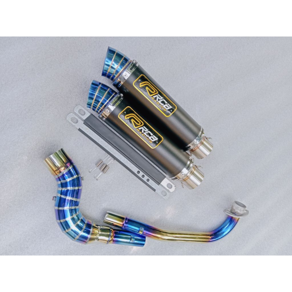 RCB Pipe 51mm canister conical open specs exhaust pipe for Wave 125 Xrm ...