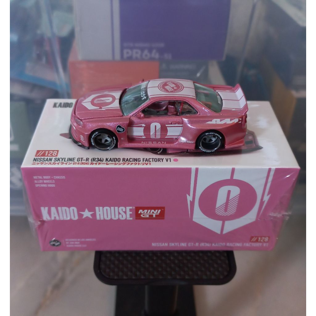 Mini GT Kaido House - Nissan Skyline GT-R R34 Pink Unseald | Shopee ...
