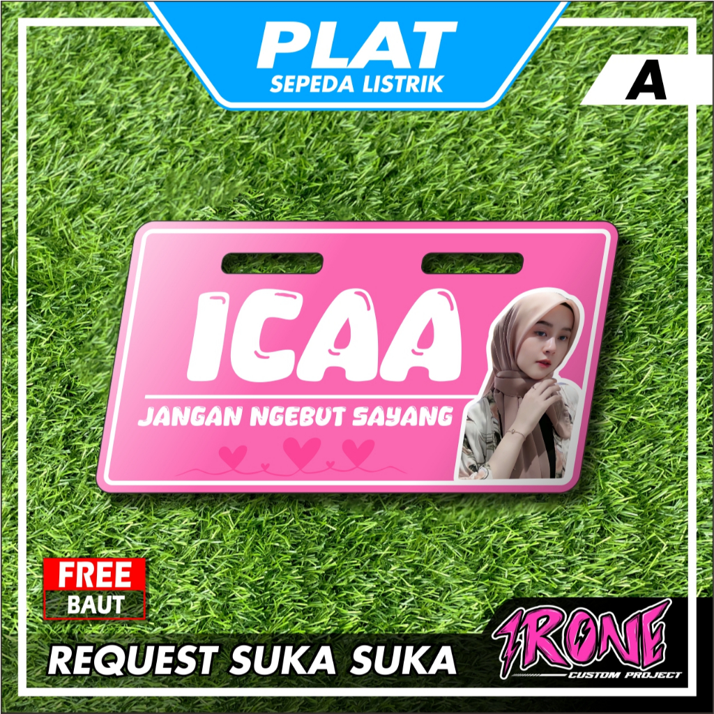 IRONE PROJECT Custom Electric Bicycle Plates with Free Names and Photos ...