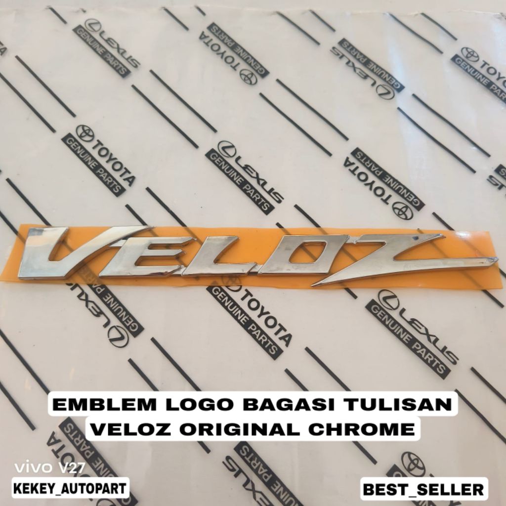 Original Chrome VELOZ Writing Rear Trunk Logo Emblem | Shopee Philippines