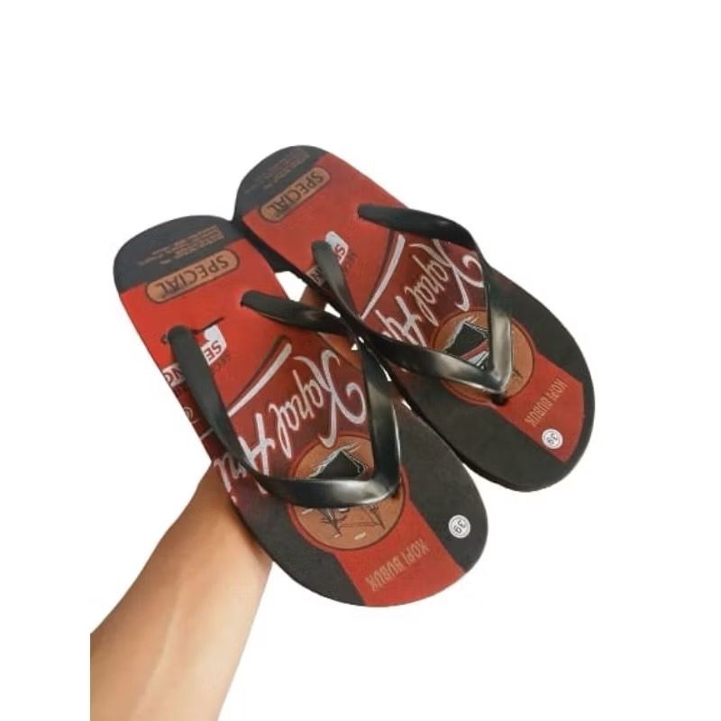 Men's flip flop flip flops with Kapal Api Motif Gilus Mix Abc Susu Tora ...