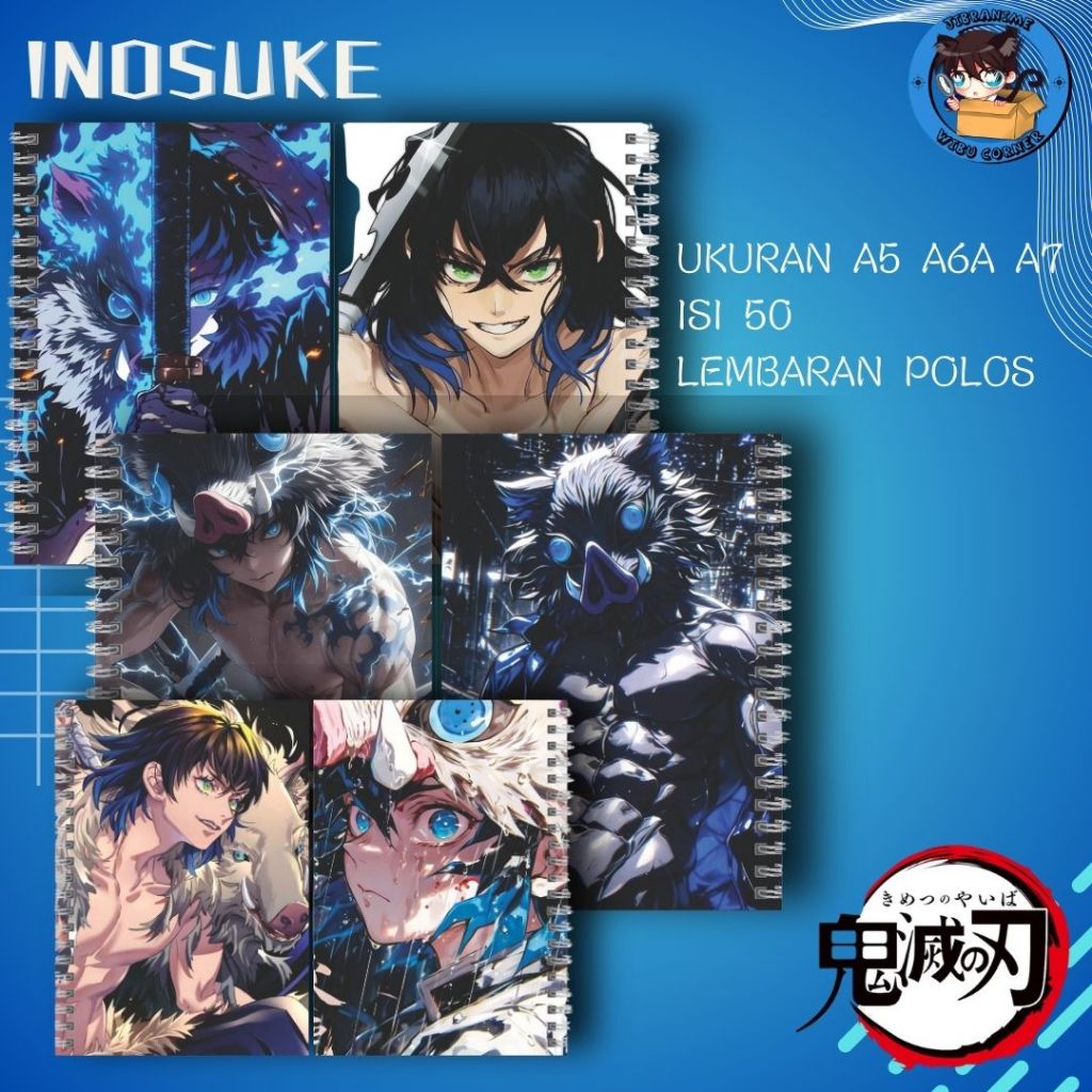 NOTE BOOK INOSUKE KIMETSU NO YAIBA / NOTE BOOK AIME KIMETSU NO YAIBA ...