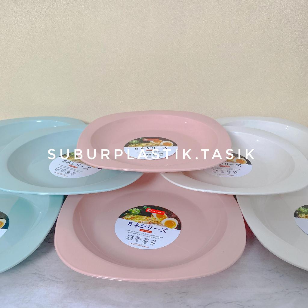 [6 pcs] Clio Hardware Faceted Plates 3009 | Plastic Material Dinner ...