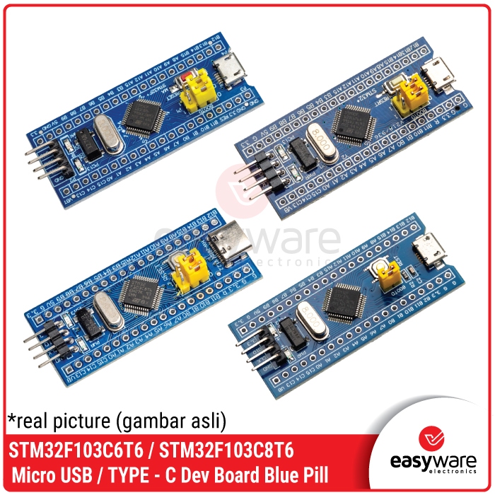 STM32 Blue Pill Series Module STM32F103C6T6 / STM32F103C8T6 / USB Type ...