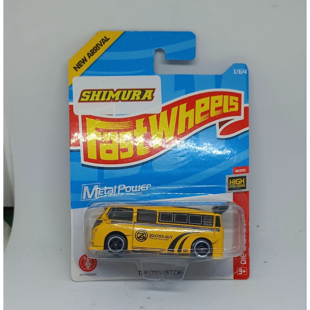 Fast wheels volkswagen kombi t1 microbus samba van shimura diecast 1/64 ...