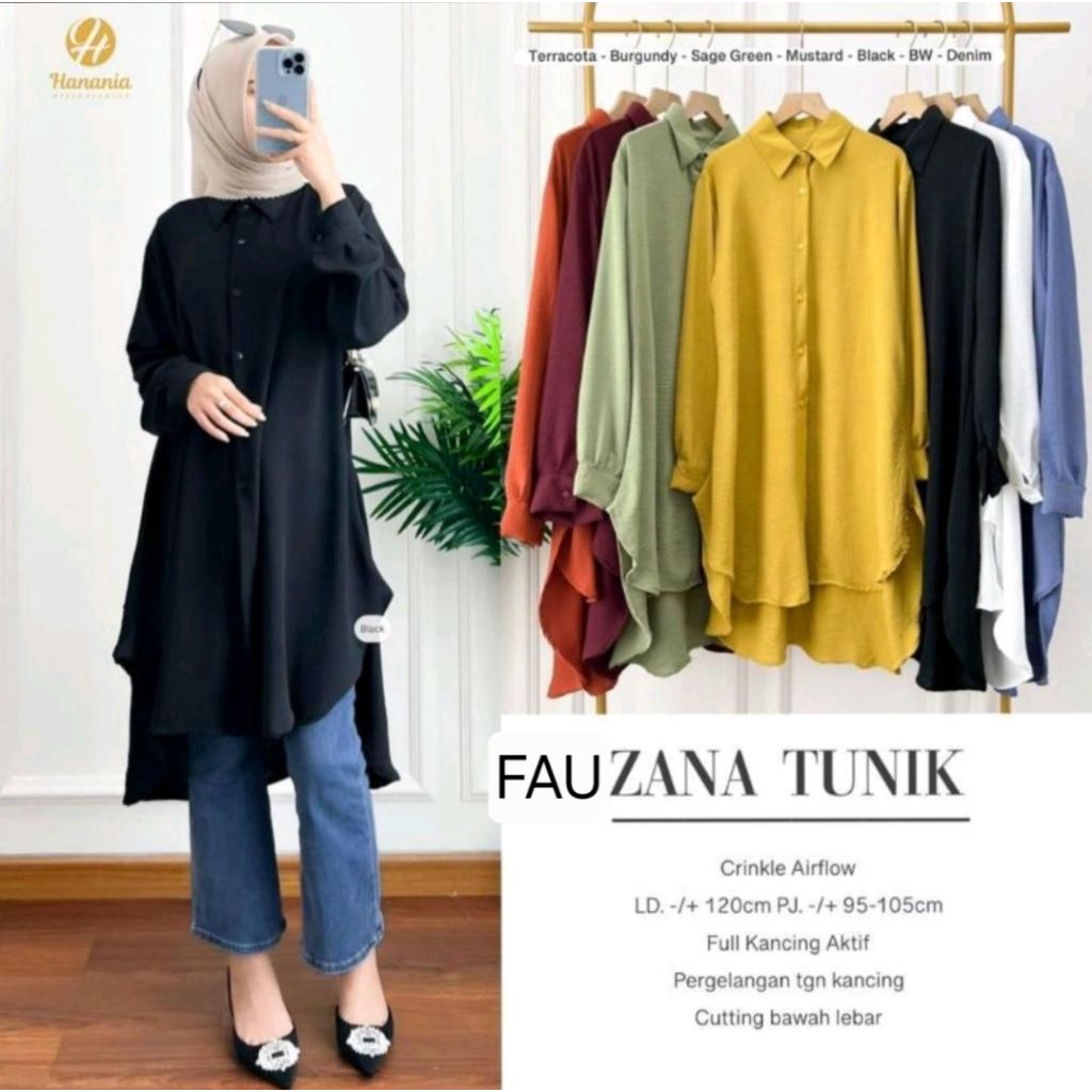 FAUZANA LONGDRES JUMBO PLAIN TUNIC BUSUI FUL KANTING WHUDU FRENCH ...