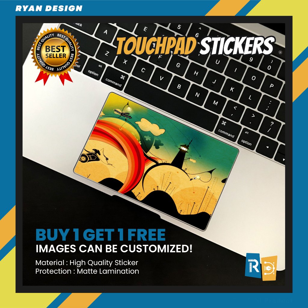 Premium Garskin TouchPad Laptop Cartoon Abstract TrackPad Protector ...