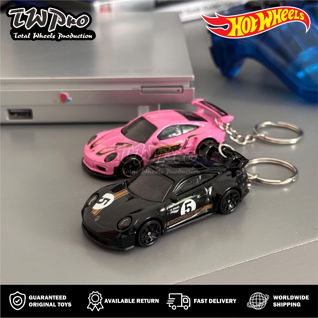 GANTUNGAN HOT WHEELS KEYCHAIN 2025 PORSCHE 911 GT3 RS - PINK - BLACK ...