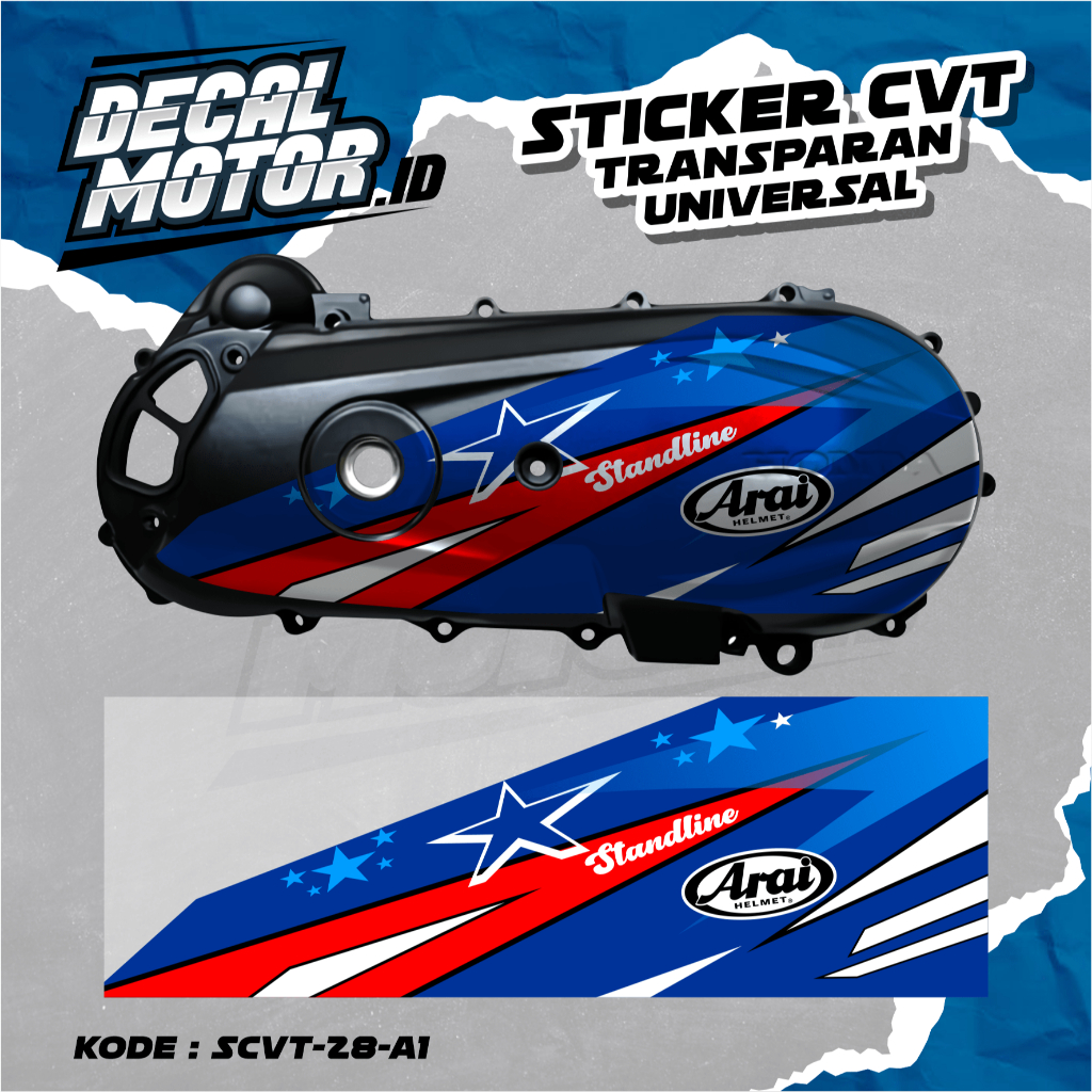 TRANSPARENT CVT STICKER ALL TYPE MOTORCYCLE-DESIGN MOTIF-TRANSPARENT ...