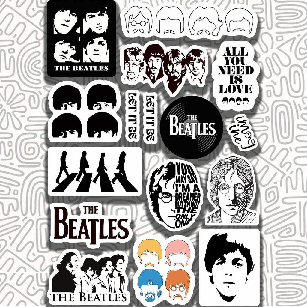 The Beatles Band Sticker || John Lennon Imagine Aesthetic Stickers ...