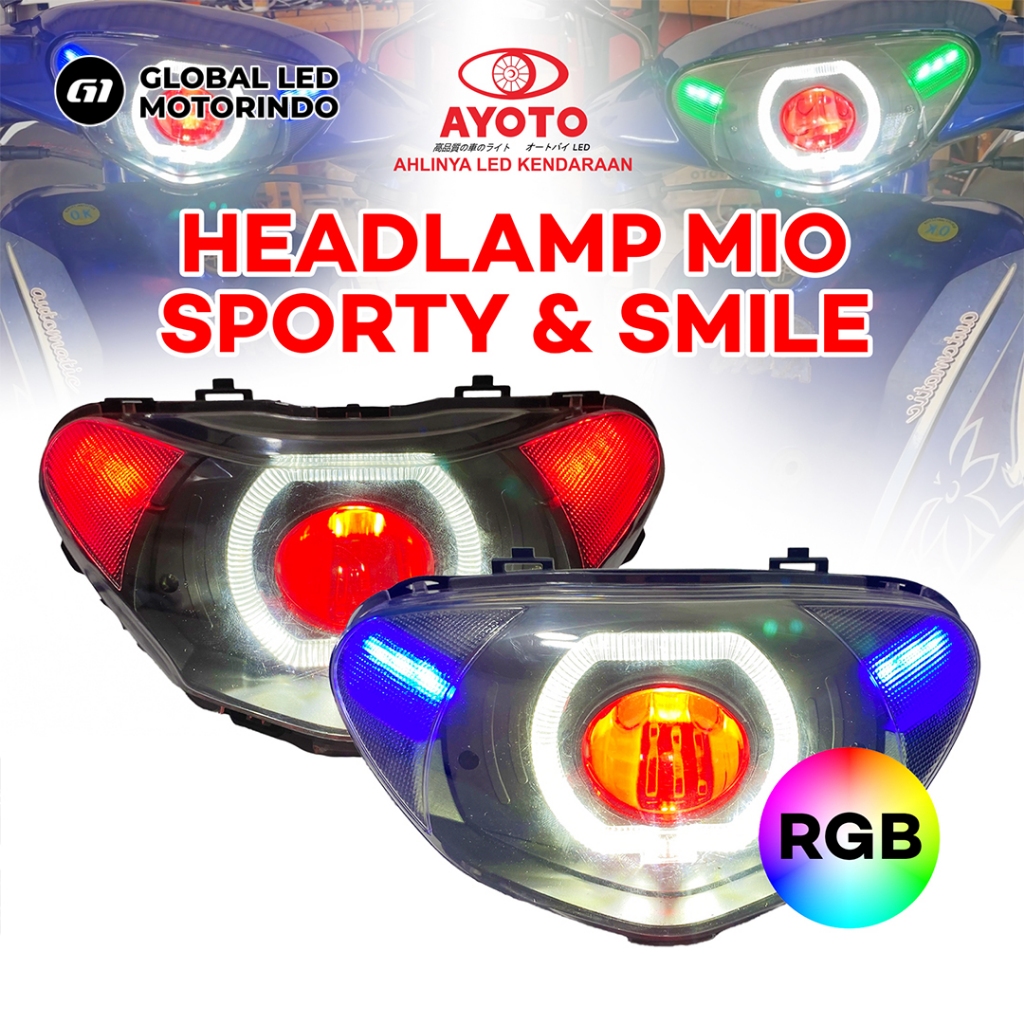 AYOTO Full Set Mio Sporty Headlamp Mio Smile PNP 30 Watt PNP | Shopee ...