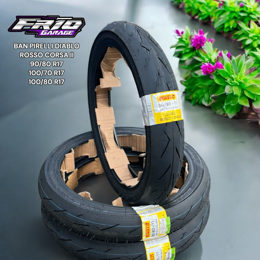 PIRELLI DIABLO ROSSO CORAA II CORSA TIRE 2 90/80 100/70 100/80 RING 17 ...