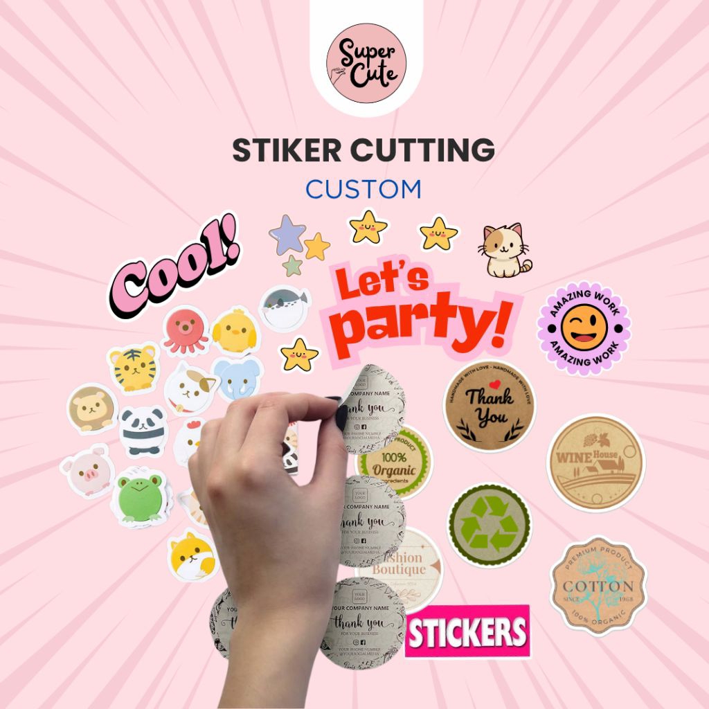 SuperCute Print Cutting Stickers for Wedding Activities, Aqiqah, and ...