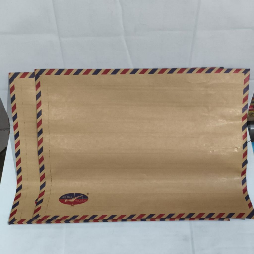 SUPER MAP BROWN ROPE ENVELOPE STRIPED WATER MAIL PARAVION 312 / pcs ...