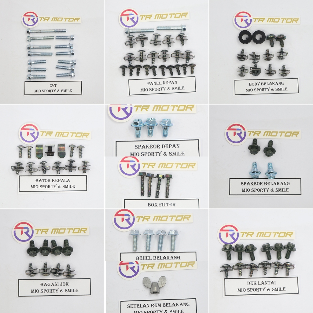 Mio Sporty Fullset Body Bolts for Mio Sporty Mio Old Complete Full Body ...