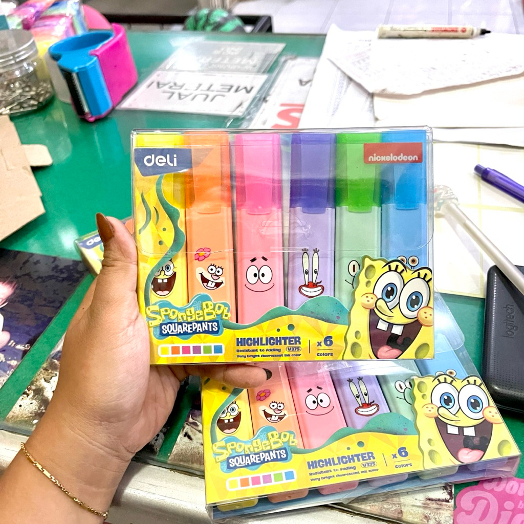 (6 PCS) STABILO DELI SPONGEBOB U385 | Shopee Philippines