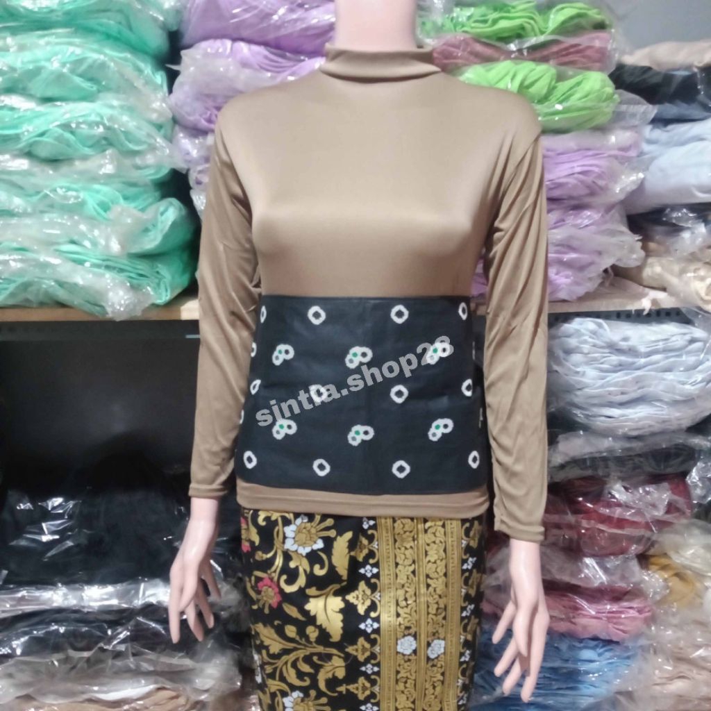 Kemben Angkin Kebaya/ Jumputan Kebaya/ Instant Jumputan/ with Back ...