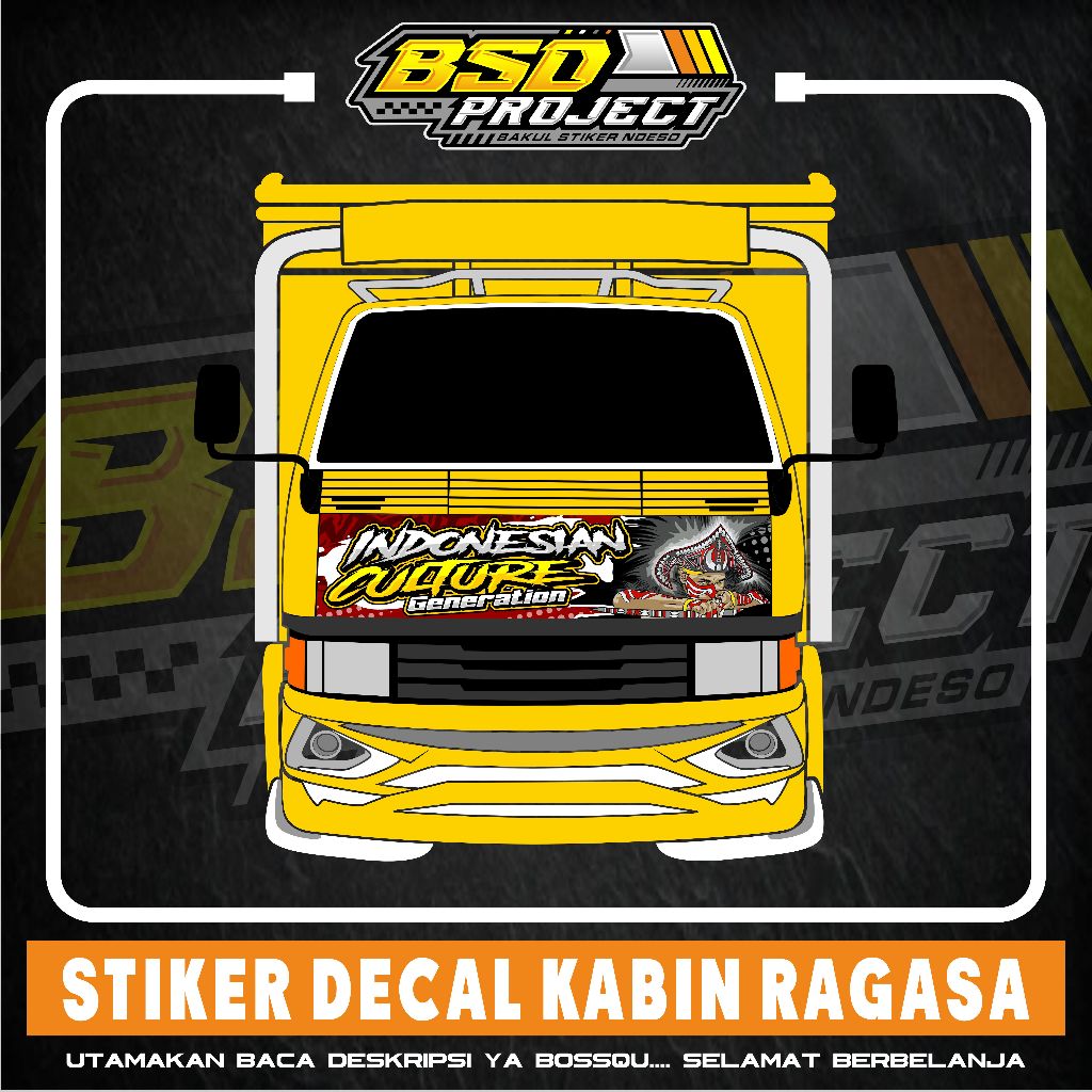 FRONT TOTOK STICKER FOR RAGASA TRUCK WITH INDONESIAN CULTURE IMAGE ...