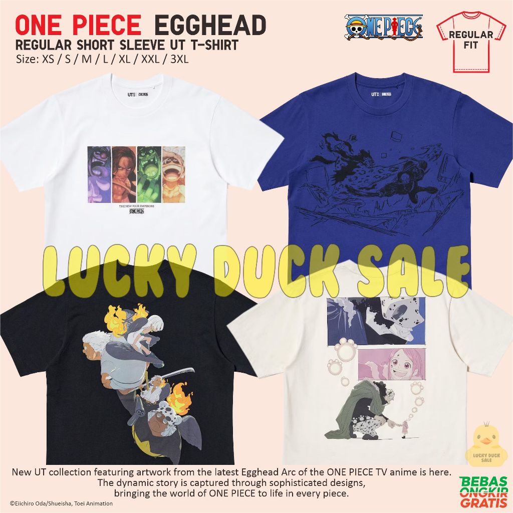 UNIQLO One Piece Original Egghead UT Shirt Luffy Emperor Zoro Shirt ...