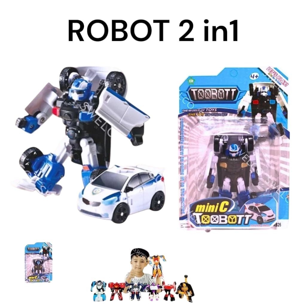 1072 Police Car / Police Robot Toy Turns into a Police Car / Robot Car ...