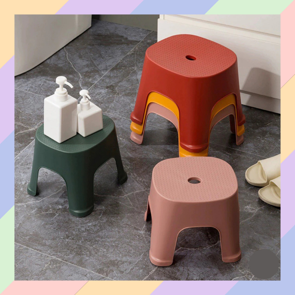 TS26 Short COLORED SQUAT Stool Beautiful Wood Motif Sitting Chair Small ...