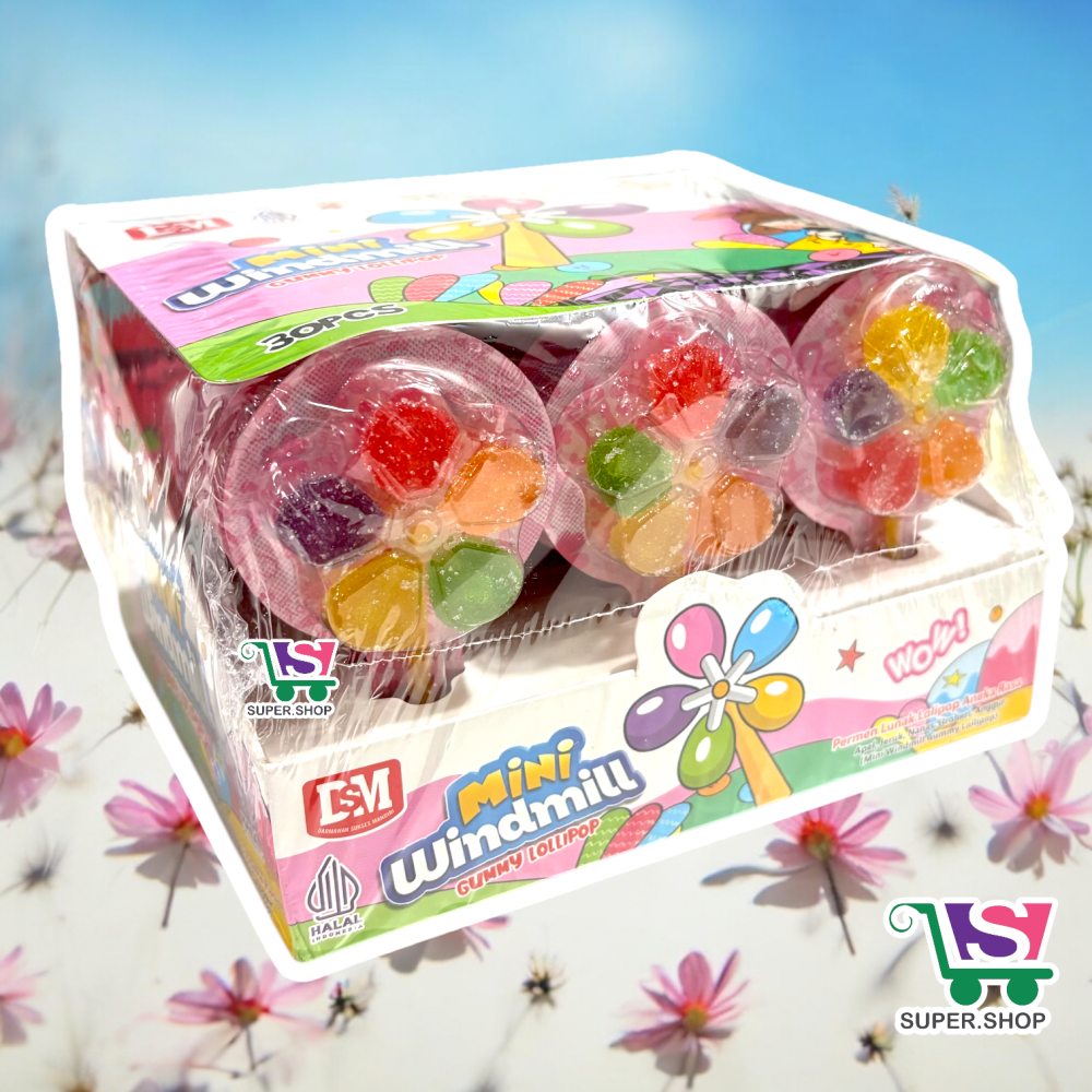 Mini Windmill Gummy Lollipop Fan Candy (30 pcs) | Shopee Philippines