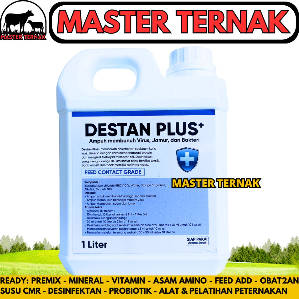 DESTAN PLUS 1 LITER - 10% BKC Disinfectant Disinfectant Livestock Coop ...