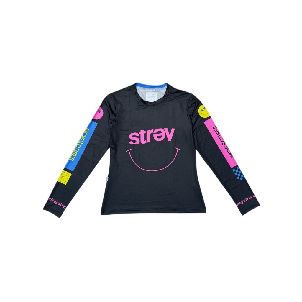 STRAY WOMAN ADAPTIVE TEE SPORT T-SHIRT - MINT LONG SLEEVE BLACK ...