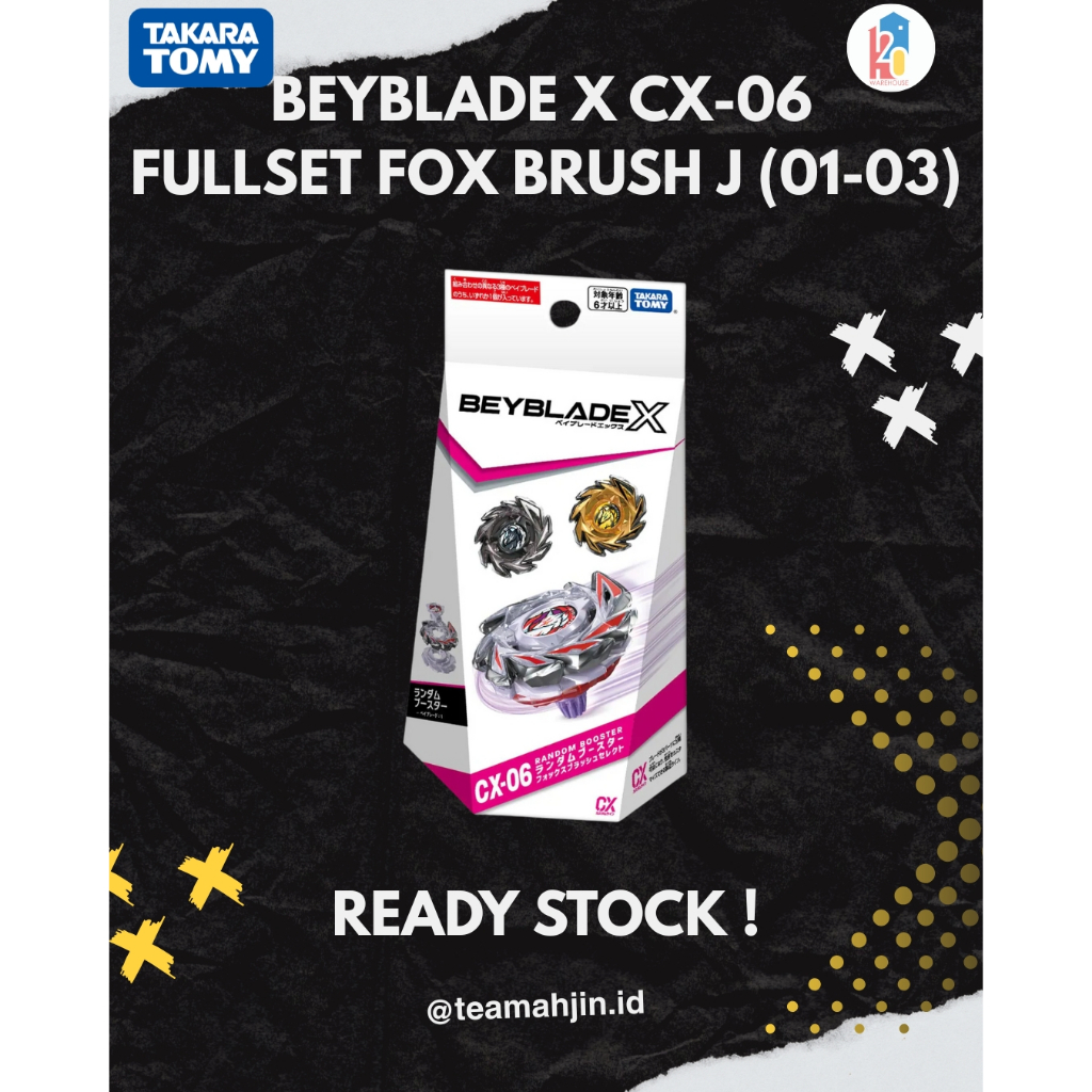 BEYBLADE X CX-06 FOX BRUSH FULLSET 01-03 (ASIA) | Shopee Philippines