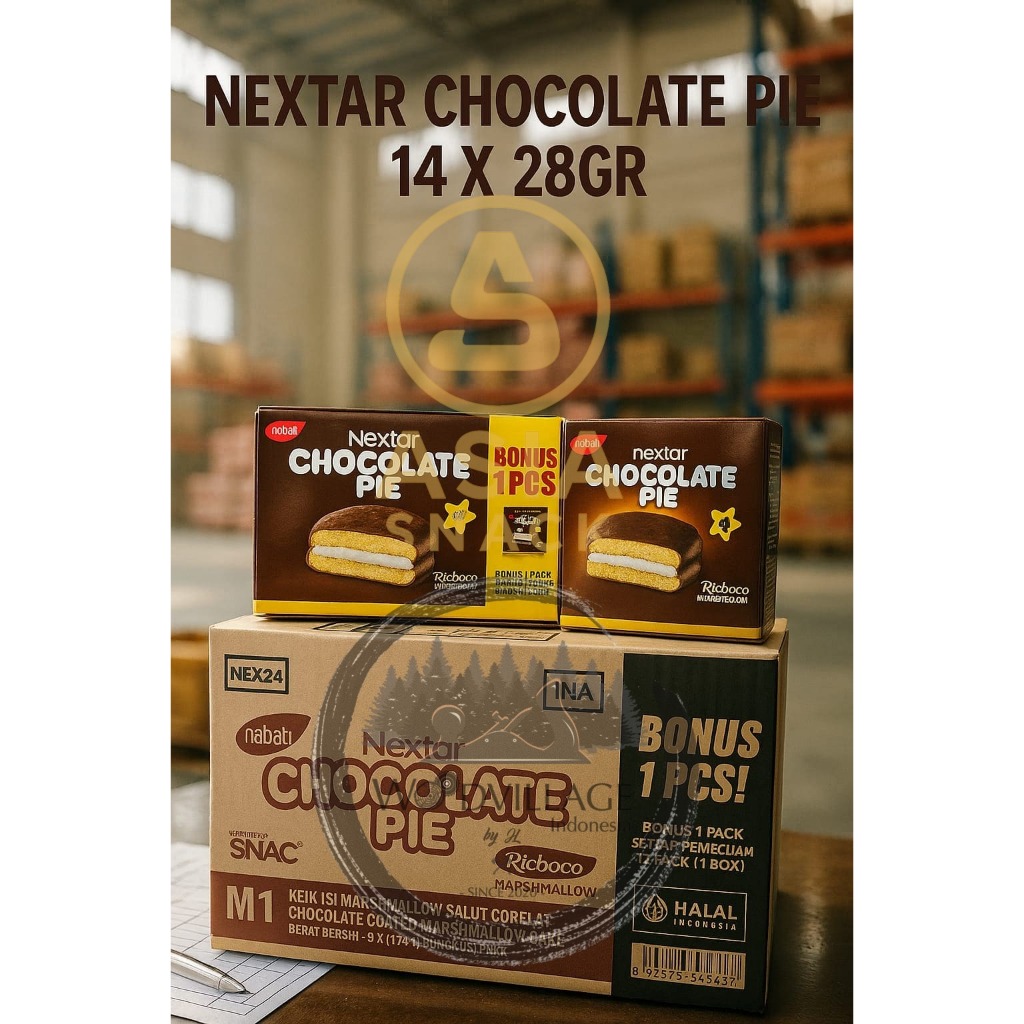 NABATI NEXTAR CHOCOLATE PIE CHOCOLATE PIE BOX 14 X 28GR | Shopee ...