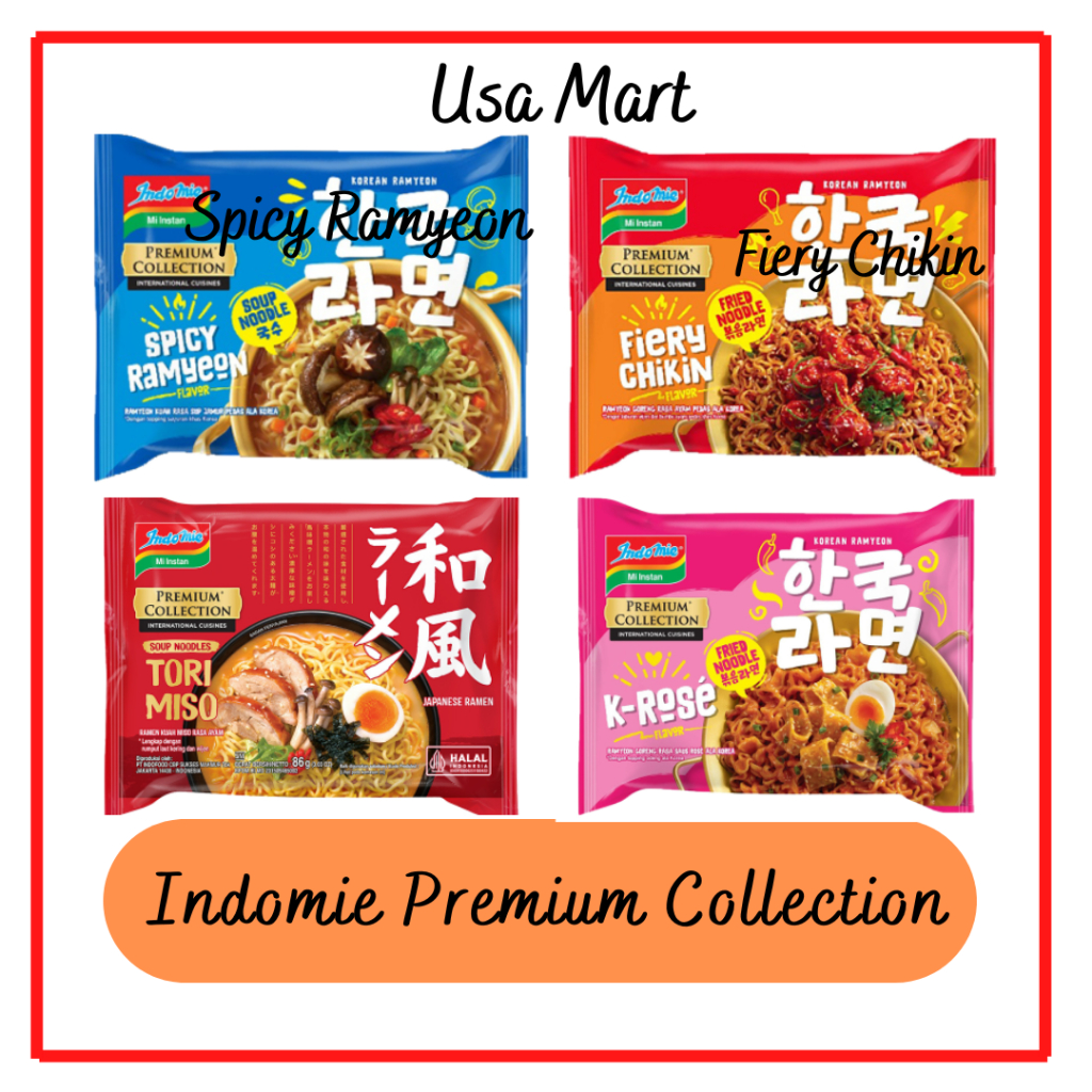 Indomie Premium Collection Spicy Ramyeon / Fiery Chikin / Tori Miso ...