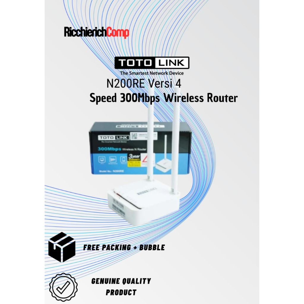 Totolink N200RE V4 | 300 Mbps Wireless Router Modem for Home and Office ...