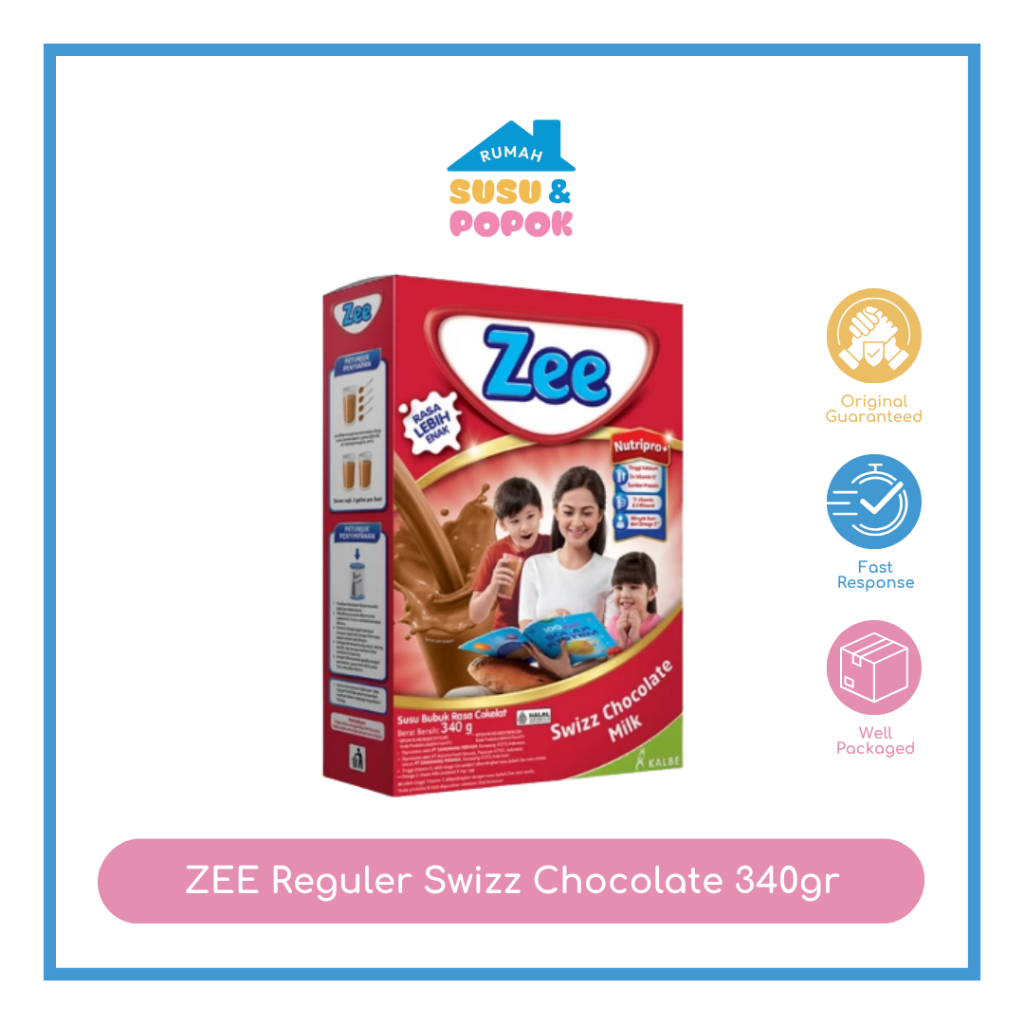 ZEE Regular Milk 340gr | Swizz Chocolate / Strawberry Milk / Vanilla ...